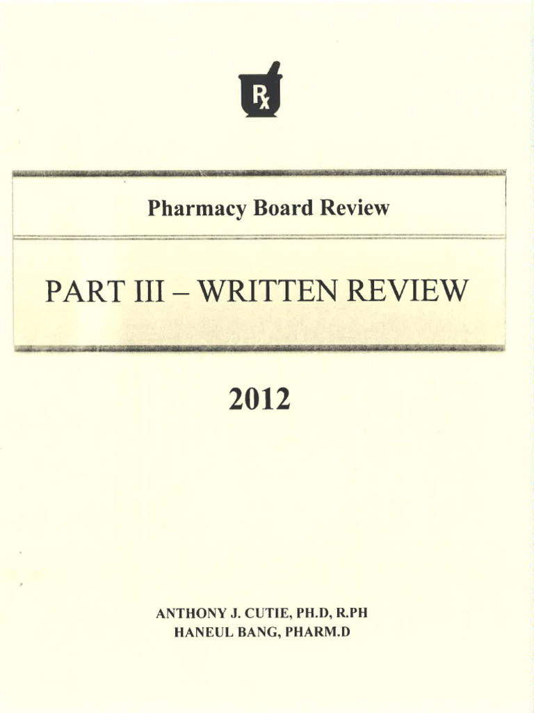 Part III Written Review 2012 | PDF