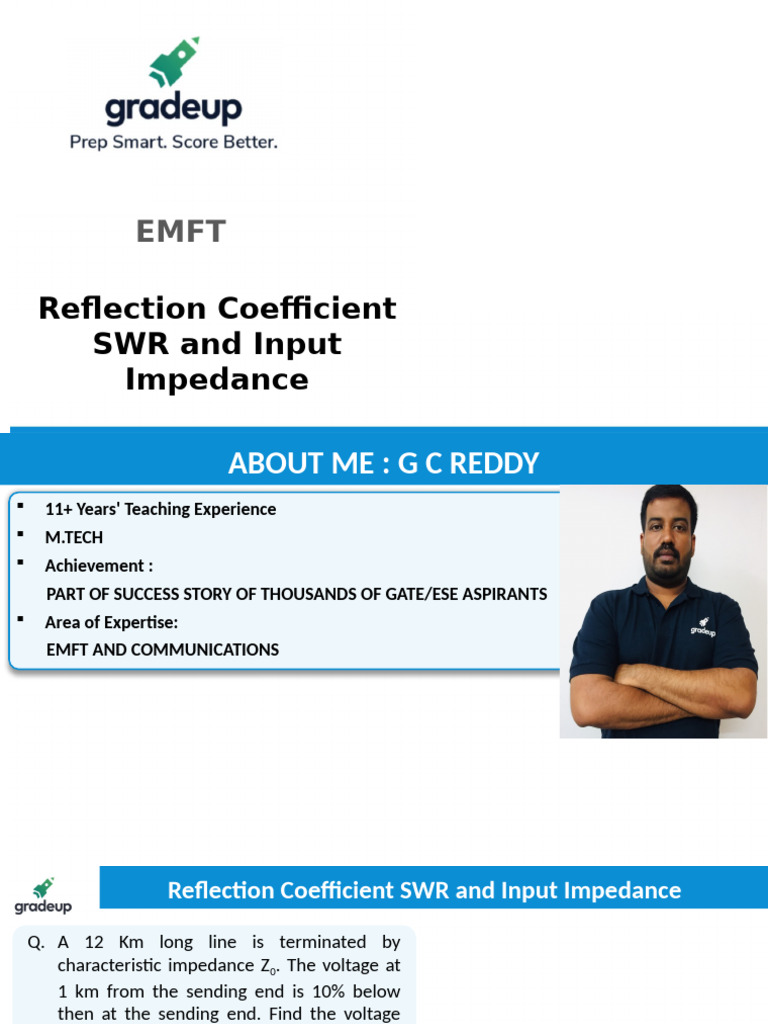 10.reflection Coefficient SWR and Input Impedance | PDF | Electrical Impedance | Electromagnetic ...