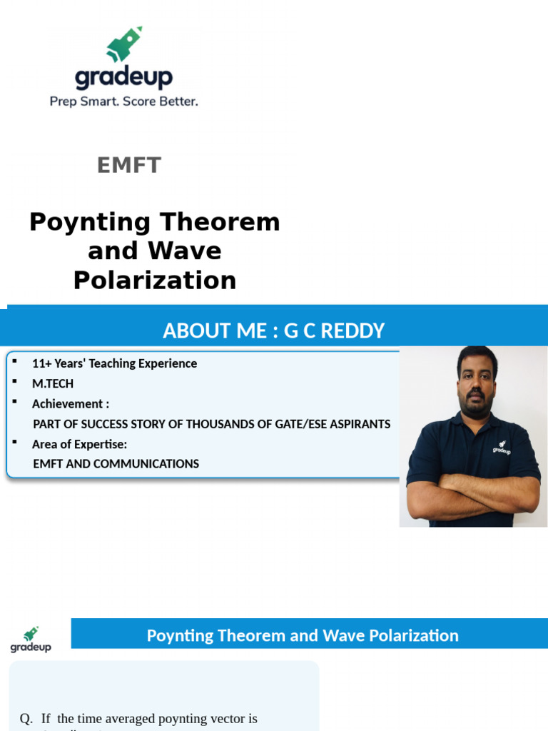 7.poynting Theorem and Wave Polarization | PDF | Polarization (Waves) | Waves
