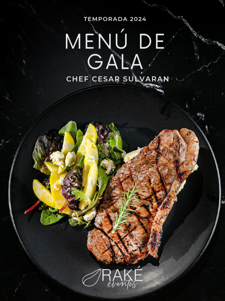 Menú de Gala Chef César Sulvarán | PDF | ensalada | Vinagreta
