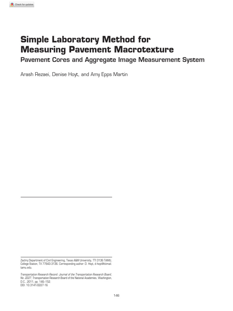 Rezaei Et Al 2011 Simple Laboratory Method For Measuring Pavement ...