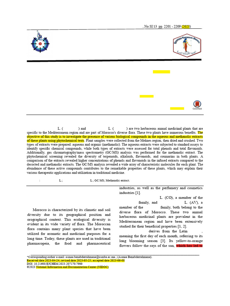 EJCHEM-Volume 66-Issue 13- Page 2201-2209 | PDF | Phenolic Content In Wine | Gas Chromatography ...
