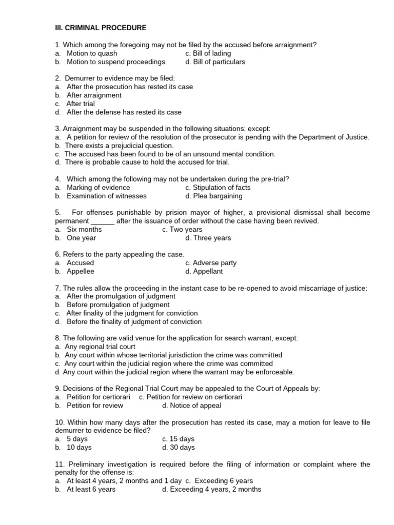 Key Concepts in Criminal Procedure | PDF | Plea | Bail
