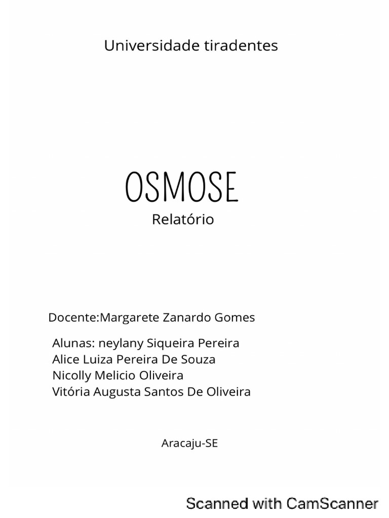 Osmose | PDF