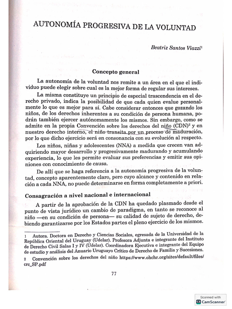 Autonomía Progresiva de La Voluntad | PDF