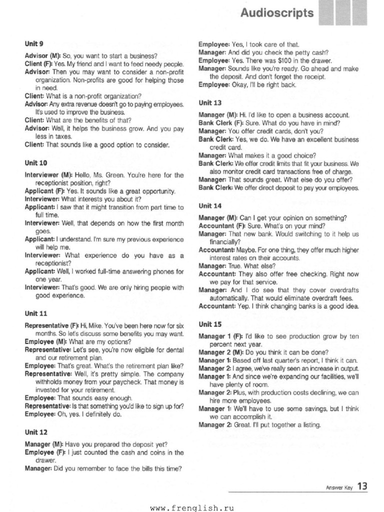 Audio Scripts Type of Businesses | PDF