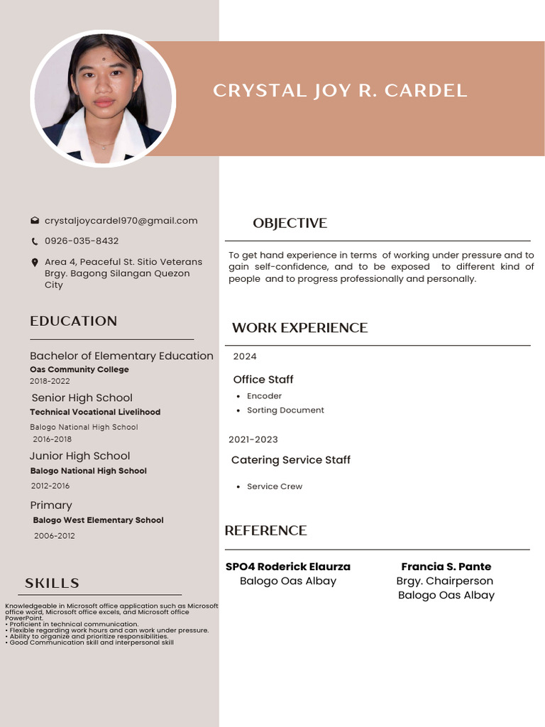 Simple Professional CV Resume | PDF