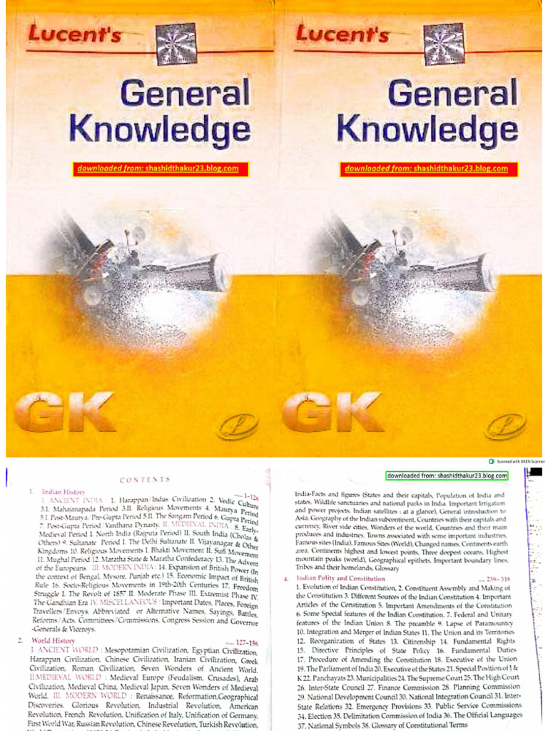 Lucent General Knowledge (GK) Book PDF in English Download(1) | PDF