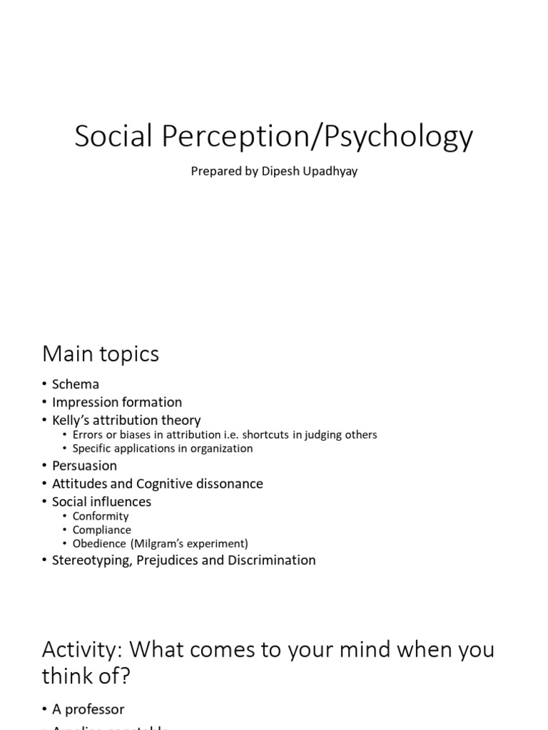Unit 2.2 Social Perception | PDF | Bias | Attitude (Psychology)