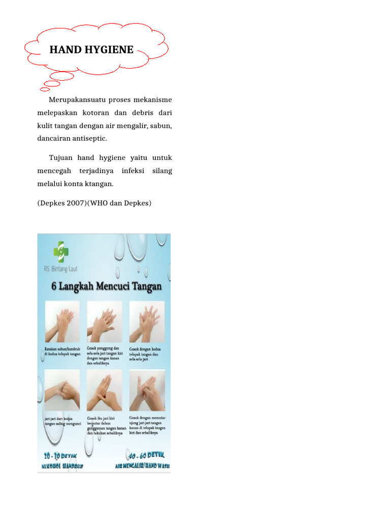 LEAFLET HAND HYGIENE DAN CUCI TANGAN | PDF