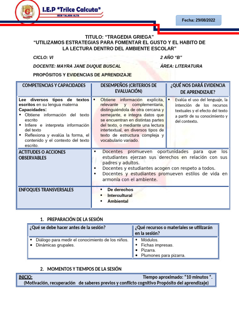 Sesión 5 Tragedia Griega | PDF | Clitemnestra