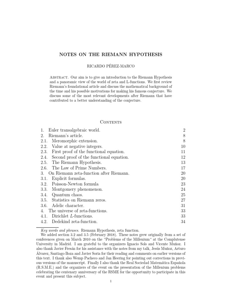 Riemann | PDF | Function (Mathematics) | Logarithm