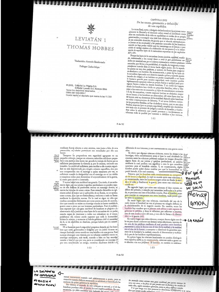 Unidad 02. Leviatan (Hobbes) Oblig. | PDF