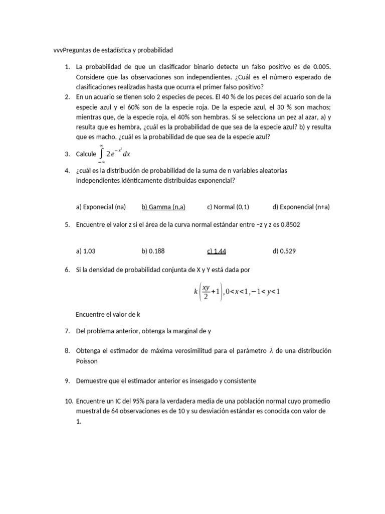 Tarea Egel Prob y Estadística - EJ 2025 | PDF