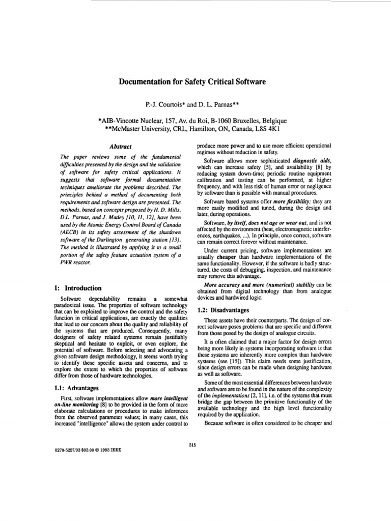 Safety-Critical Software Design Challenges | PDF | Reliability ...