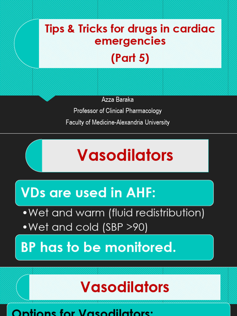 Emergency Cardiac Drug Guidelines | PDF | Heart Failure | Cardiology