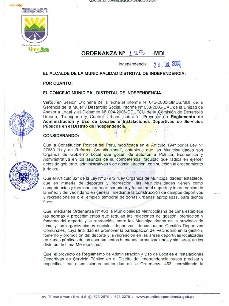 Ordenanza Municipal | PDF