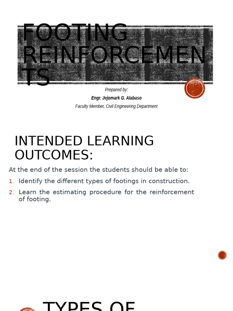 Footing Reinforcement Estimation Guide | PDF | Foundation (Engineering ...