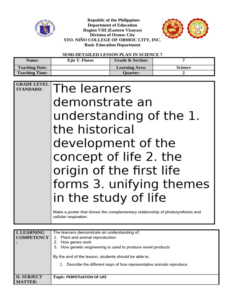 G11-Q2-WEEK3-PERPETUATION OF LIFE-The Reproduction of Animals | PDF ...