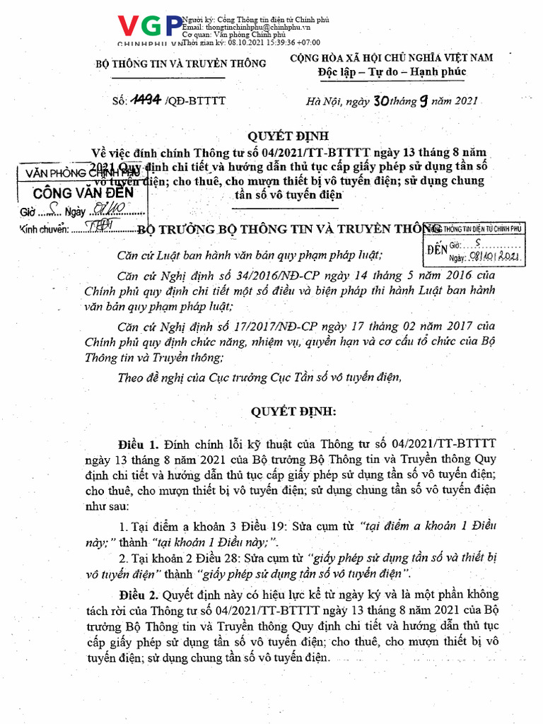 TT 04 2021 BTTTT | PDF