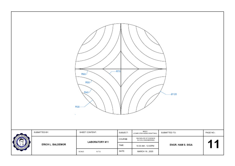 Laboratory #11 Engr. Ham S. Siga Erich L. Baldemor: Submitted By: Sheet ...
