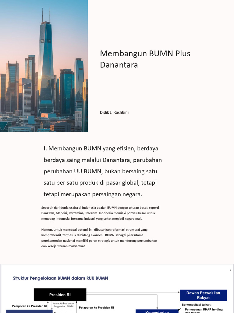 Prof Didik UU BUMN Danantara | PDF