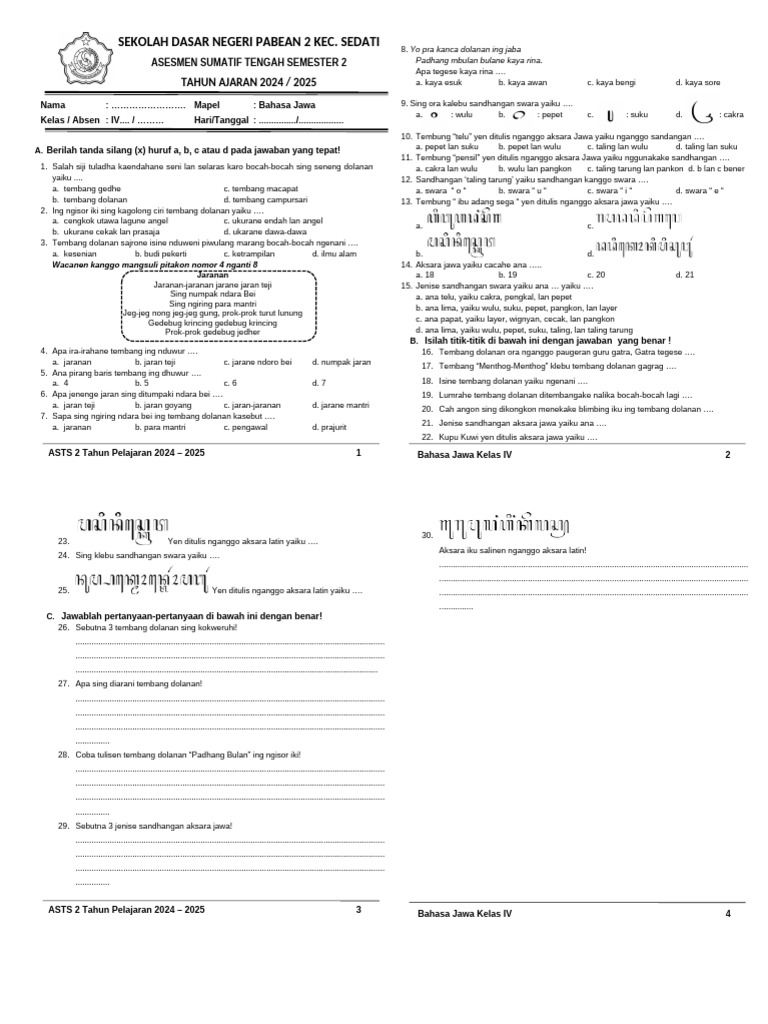 PTS Bjawa SMT 2 4a | PDF