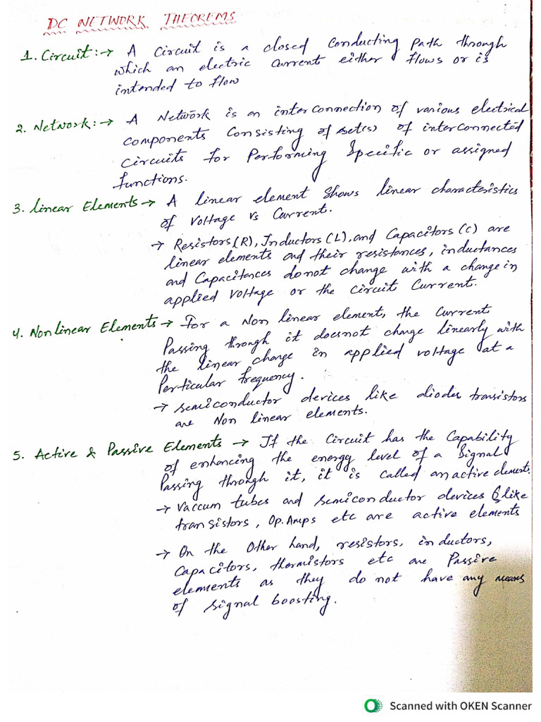 DC Network Theorems | PDF