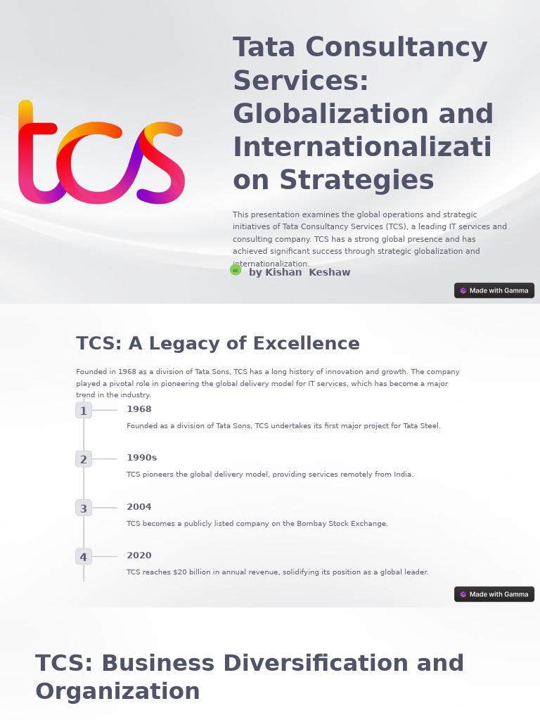 TCS Globalization and Internationalization. | PDF | Economies | Business