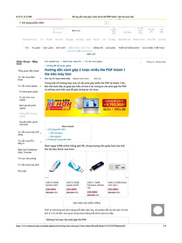 Hướng dẫn cách gộp 2 hoặc nhiều file PDF thành 1 file trên máy tính | PDF