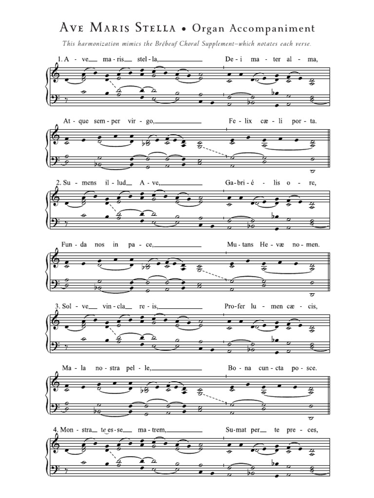 Ave Maris Stella Jeff Ostrowski Organ Accompaniment | PDF