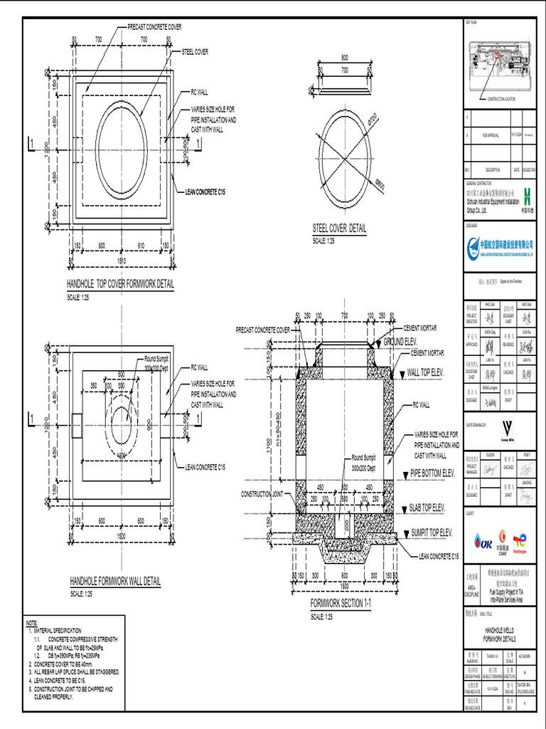 Tia-Fsp-Ipa-Plo-Dwg-0032-0034 - A - Handhole Wells Details | PDF | Concrete | Materials
