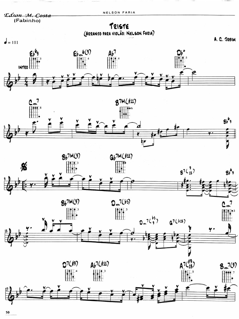 Nelson Faria - Triste | PDF