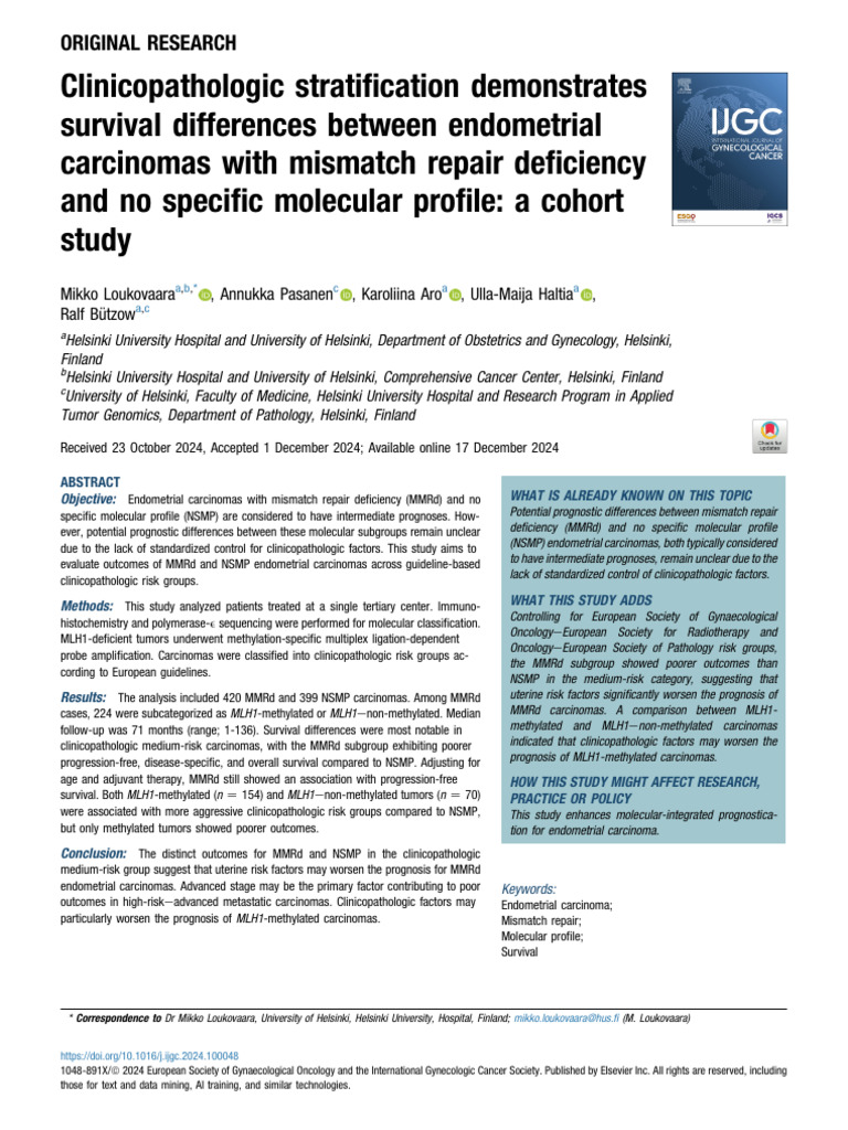 Clinicopathologic Stratification Demonstrates Surv | PDF | Cancer ...