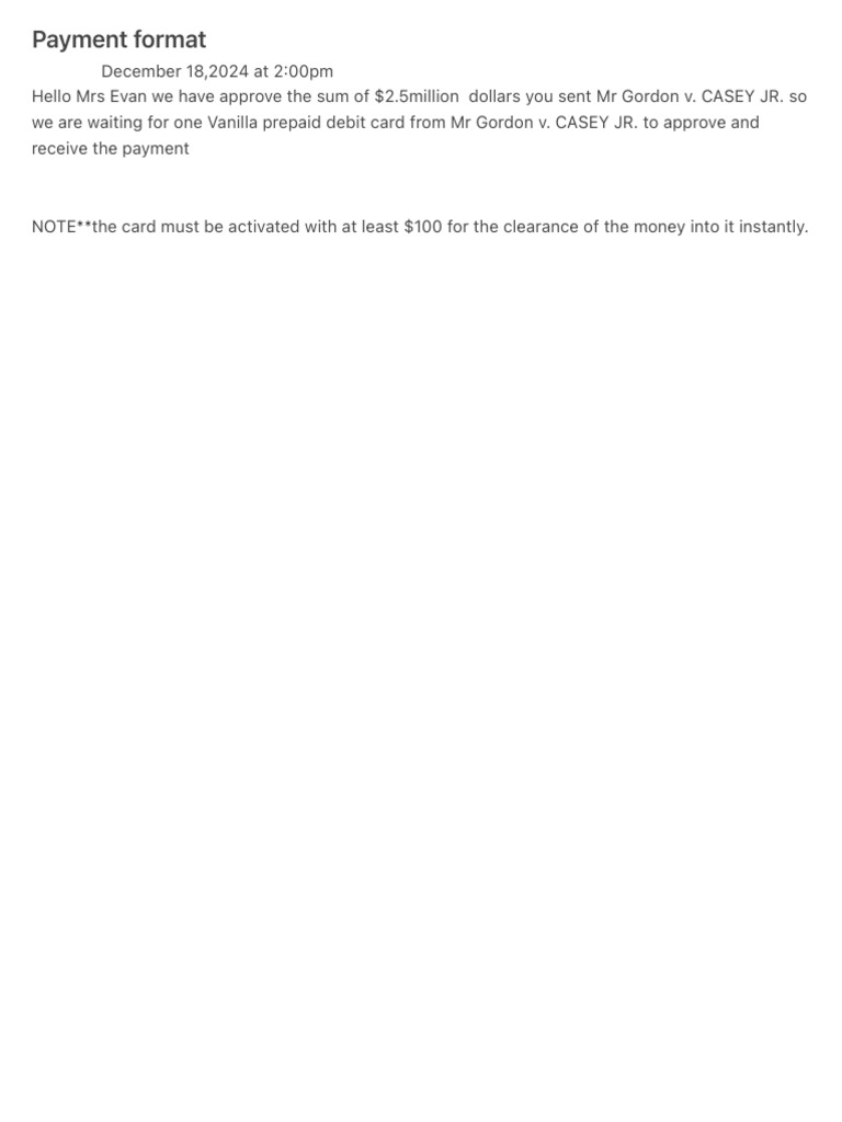 Payment Format 58 | PDF