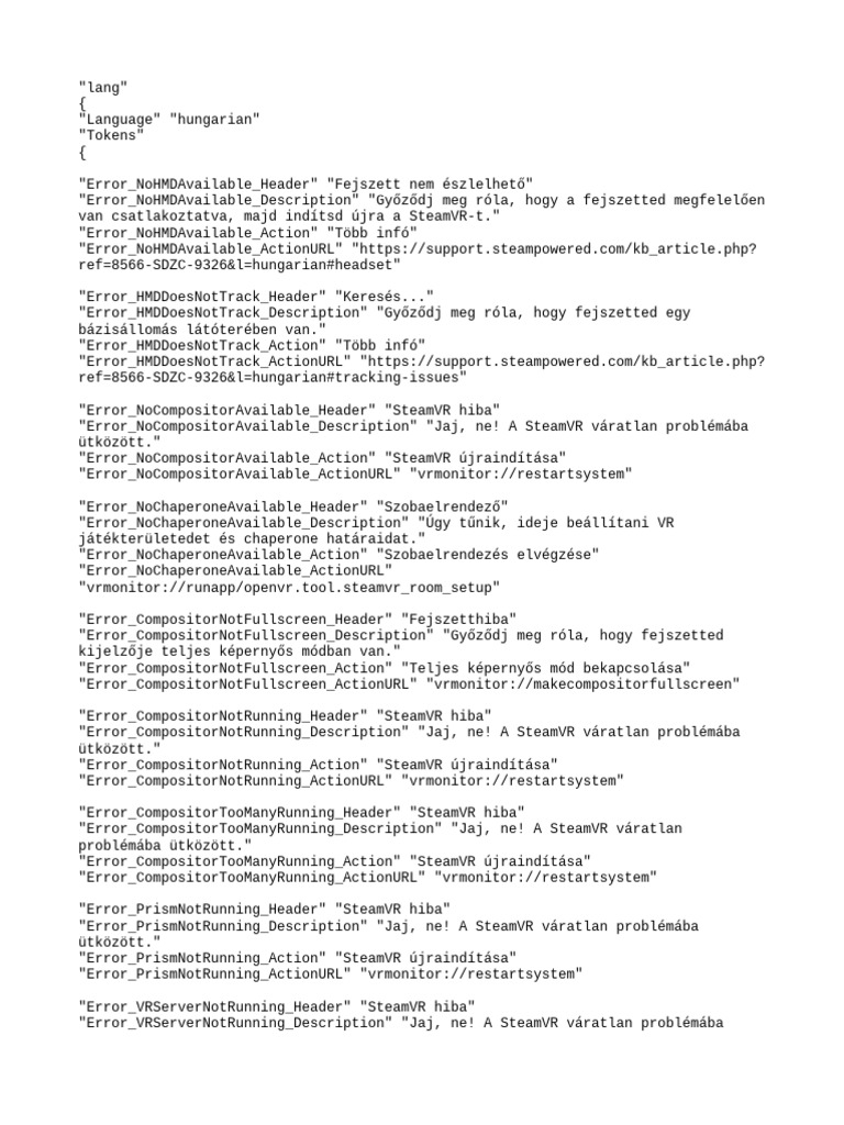 Vrmonitor Errors Hungarian | PDF