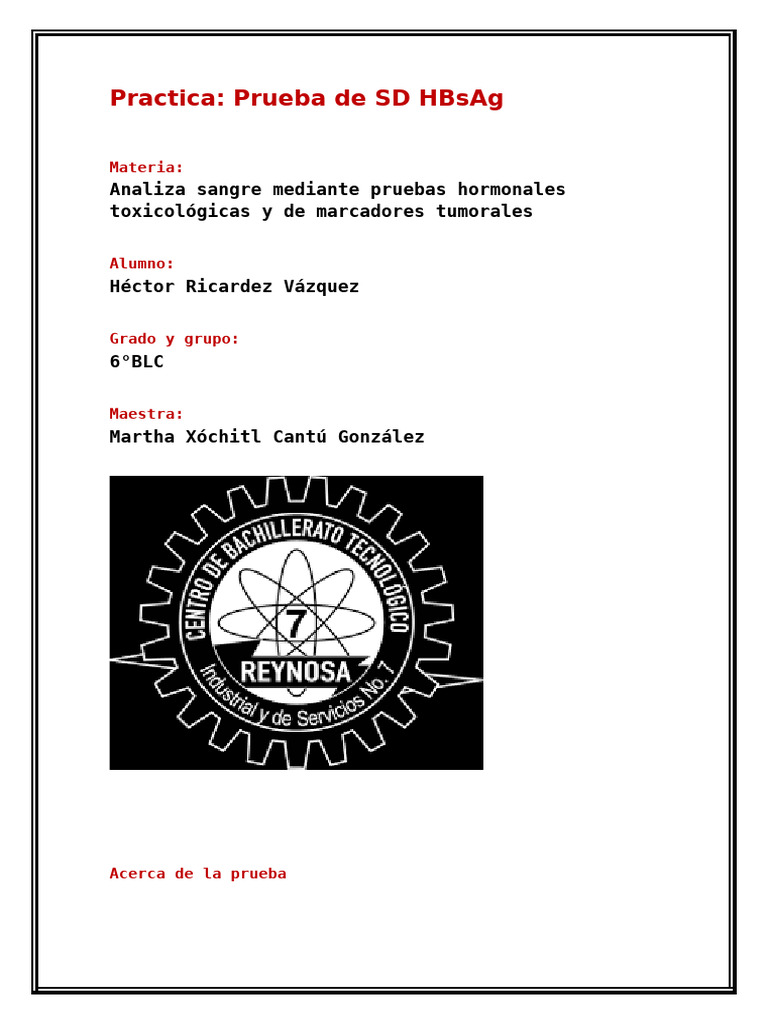 Practica SD | PDF | Hepatitis B | Hepatitis