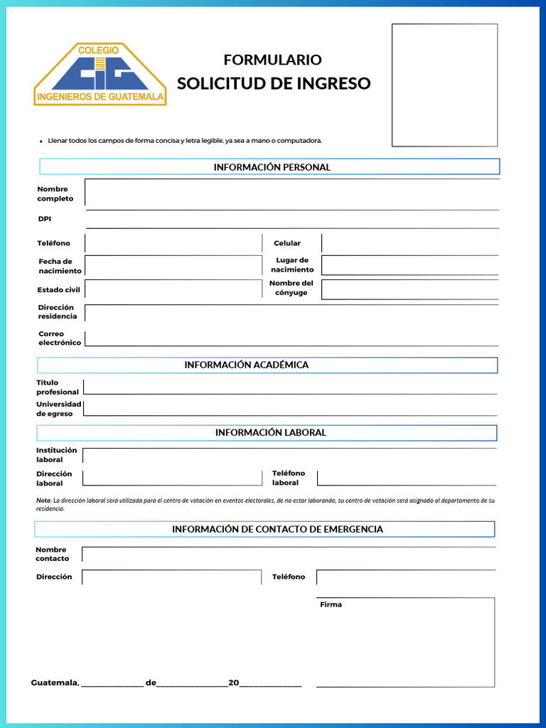 Formulario Nuevos Colegiados v2 | PDF