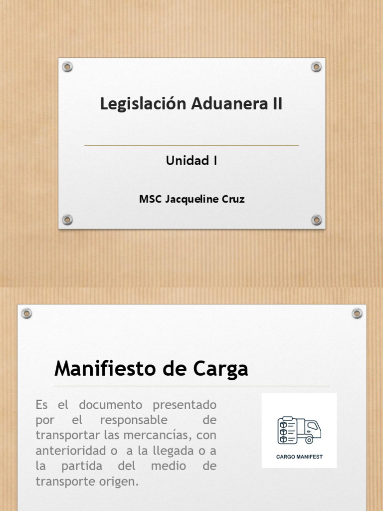 Presentacion Documento de Transporte | PDF | aduana | Transporte