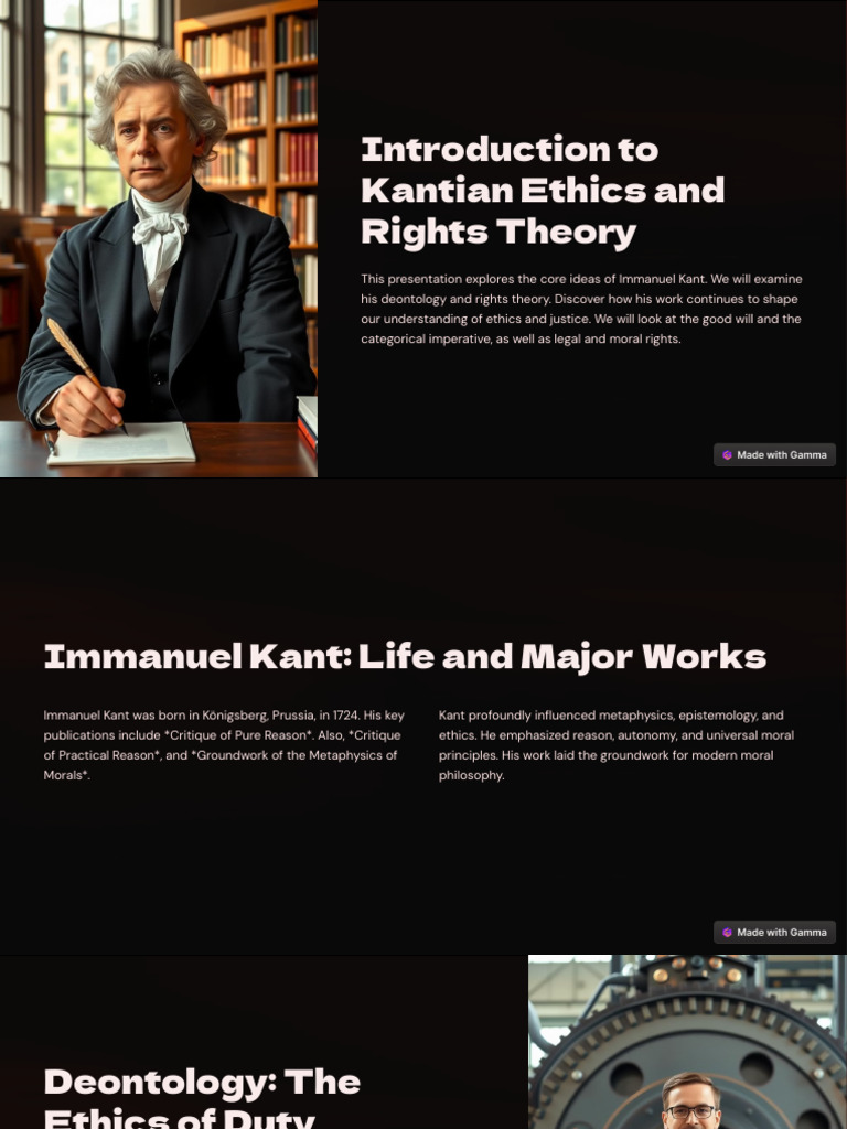 Introduction To Kantian Ethics and Rights Theory | PDF | Immanuel Kant ...