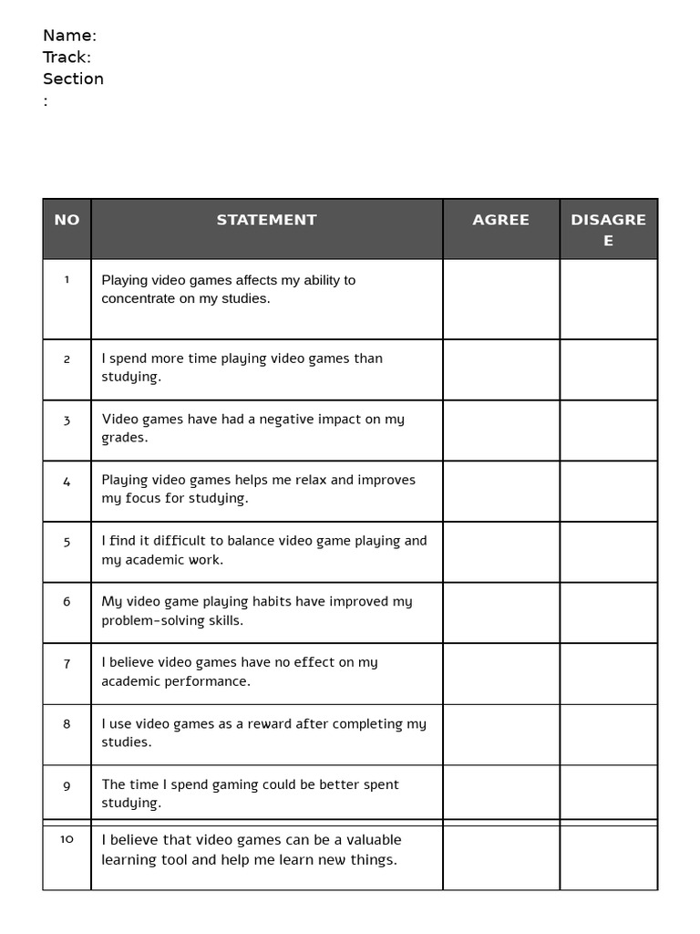 Survey Questionair Mar 17 | PDF