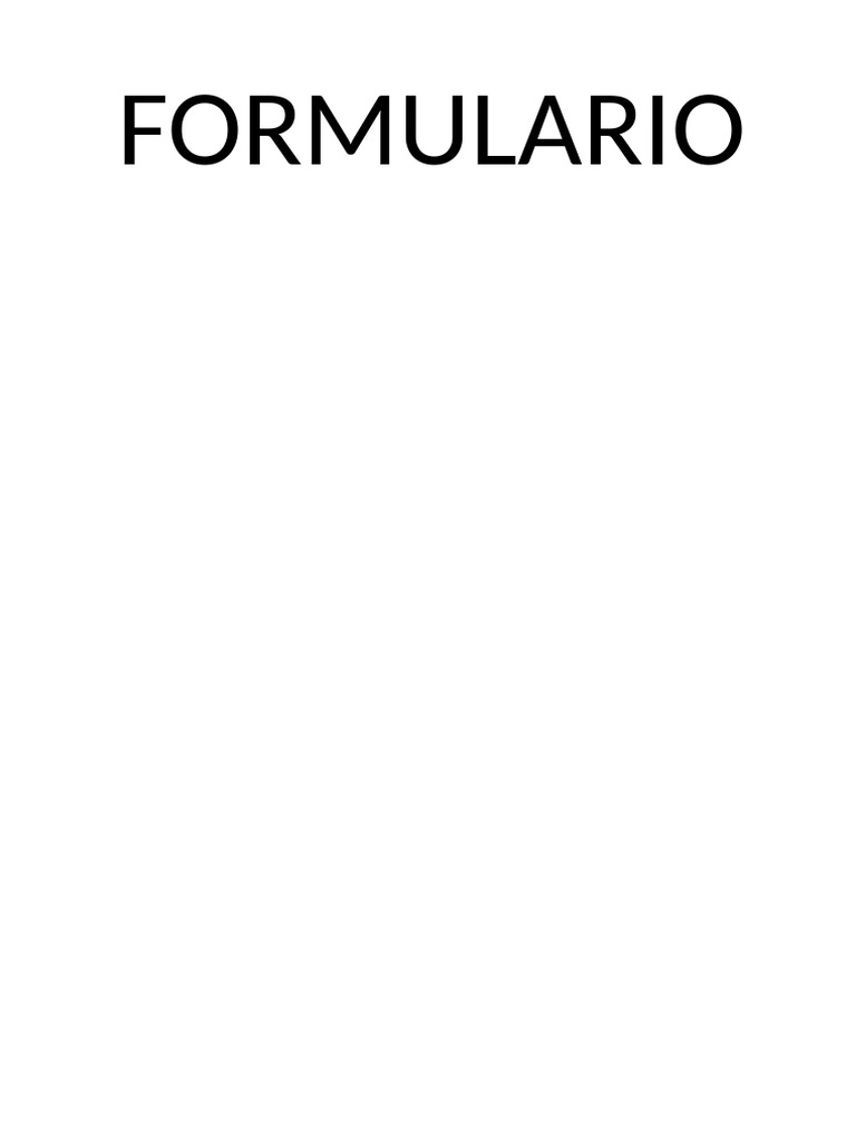 Formulario C 2 | PDF | Medicina | Cuidado de la salud