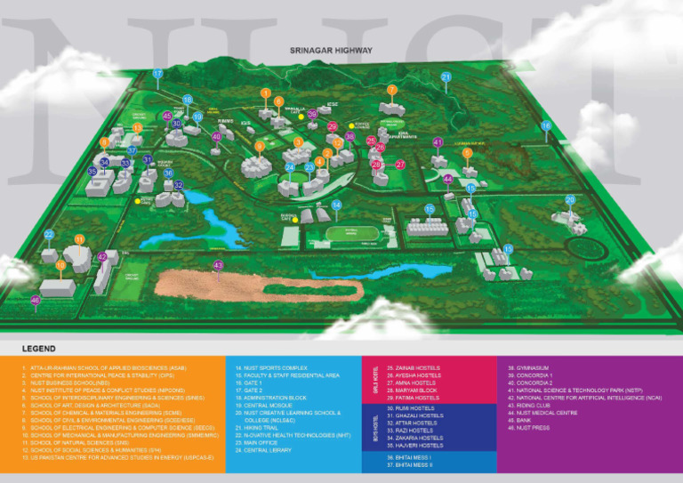NUST Main Campus Guide Map | PDF