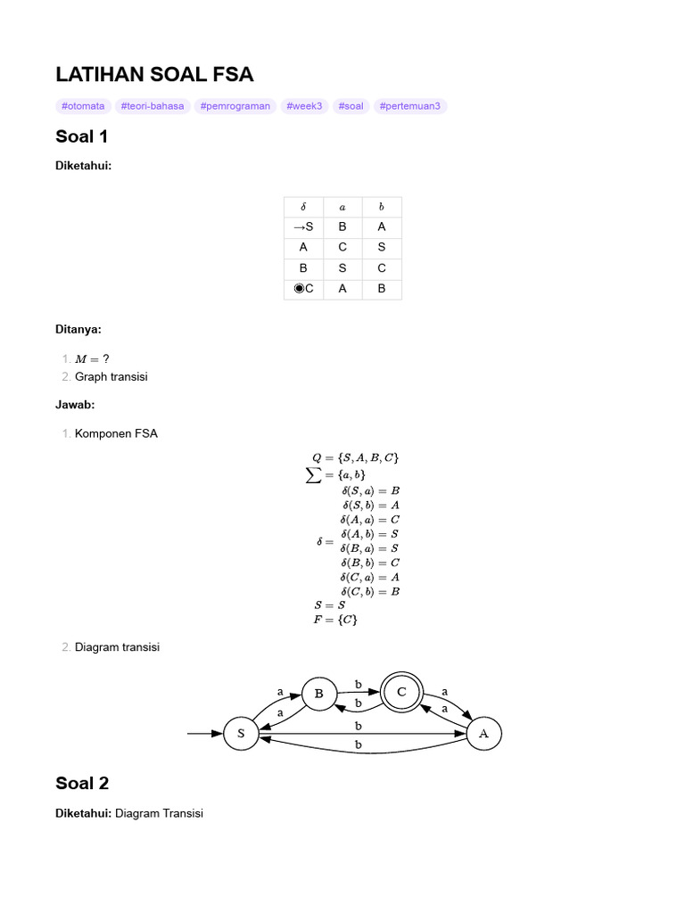 Latihan Soal FSA | PDF
