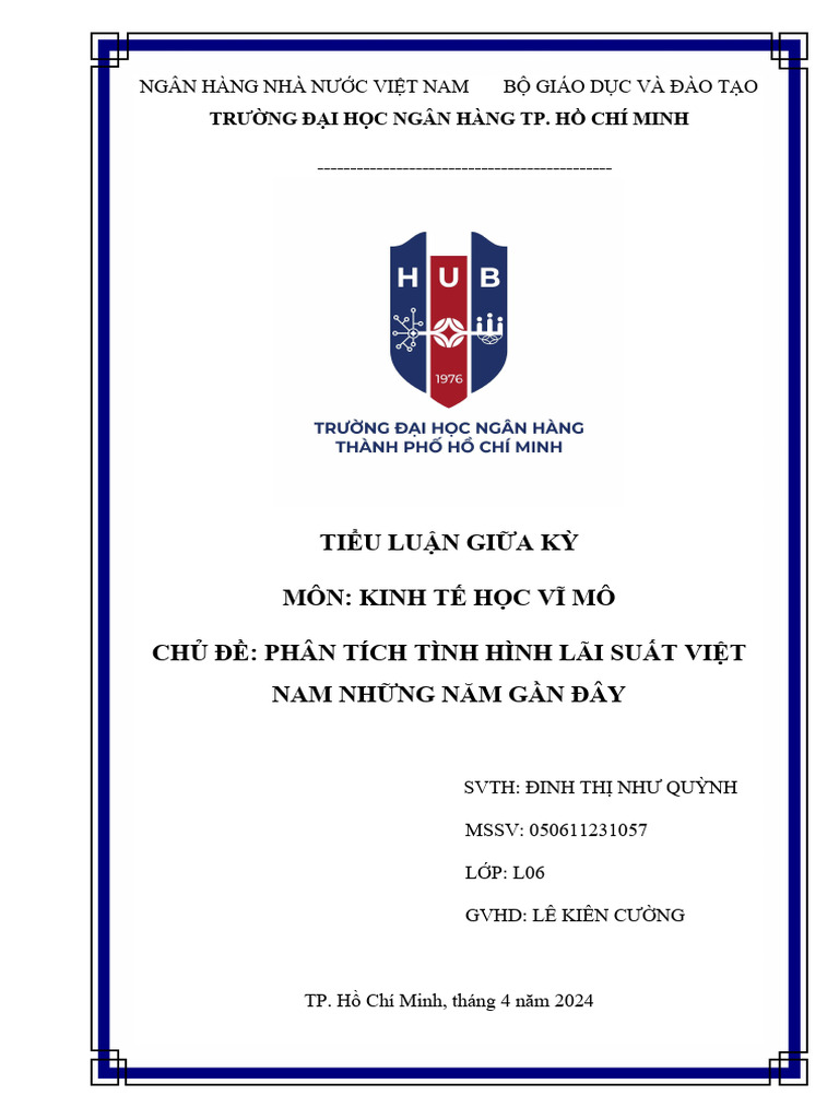 tiểu luận vĩ mô2 | PDF