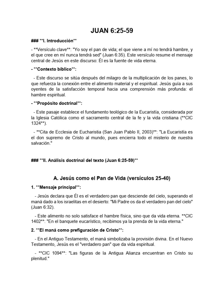 Juan 6 | PDF | eucaristía | Cristo (título)