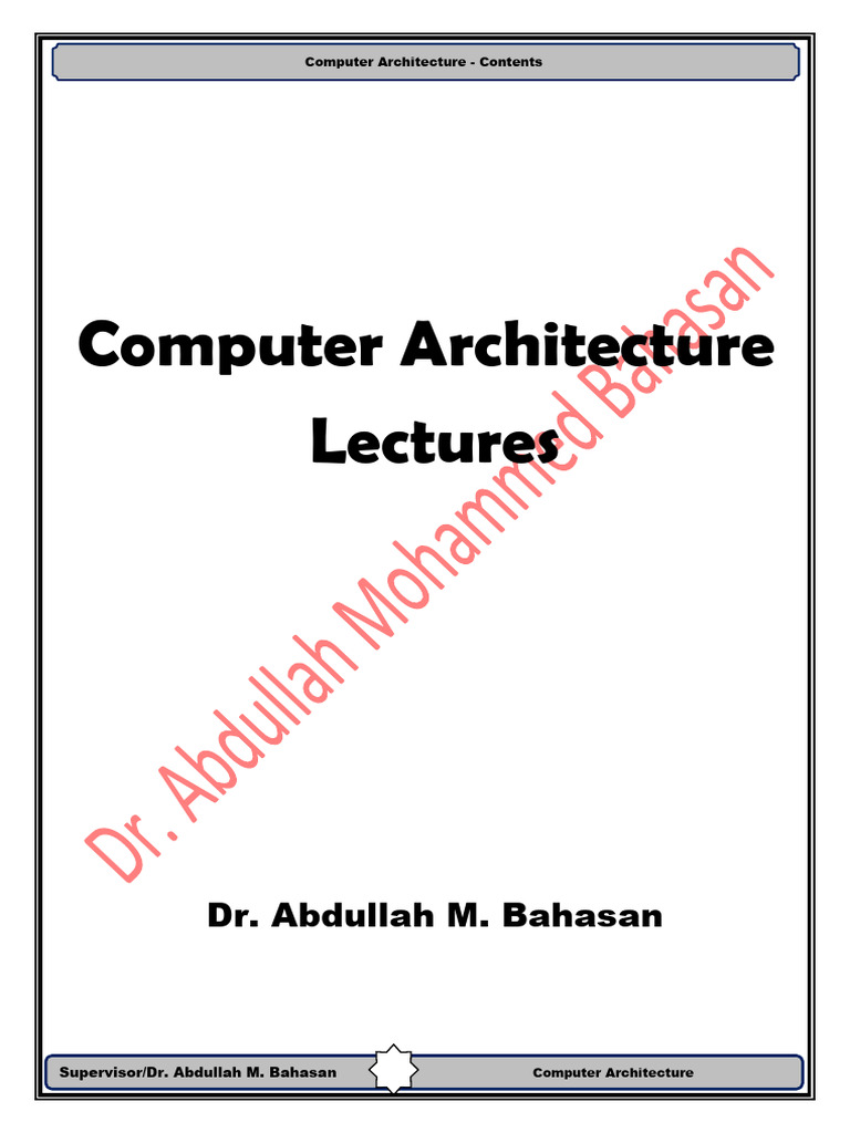 Computer Architecture Overview and Concepts | PDF | Digital Electronics ...