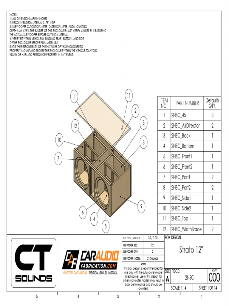 Subwoofer Enclosure Design Guide | PDF | Manufactured Goods | Sound ...