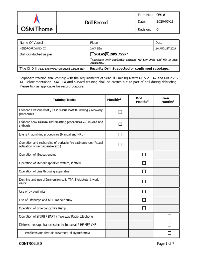 Security Drill: Sabotage Scenario | PDF