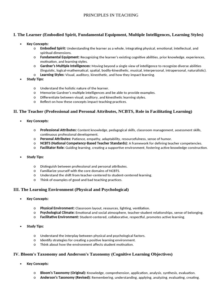 Teaching Principles and Strategies Guide | PDF | Learning | Cognition